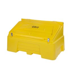 Premium Grit Salt Bin, Yellow, Lockable - 500kg - Peacock Salt ...
