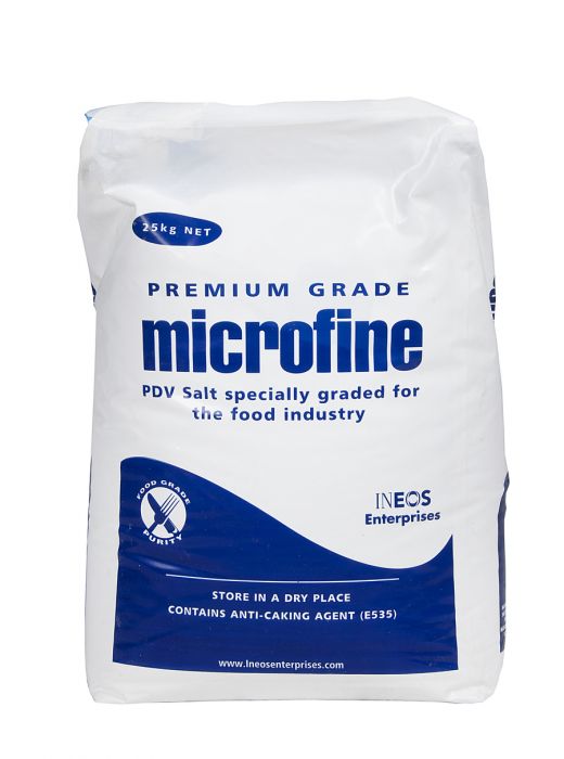 Microfine PDV Salt with Silica - 25kg bag - Peacock Salt - Peacock Salt