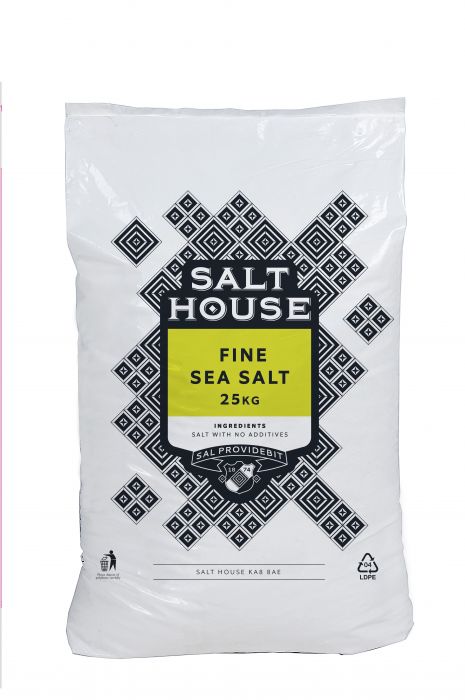 Fine Sea Salt Without Additives - 25kg bag - Peacock Salt - Peacock Salt