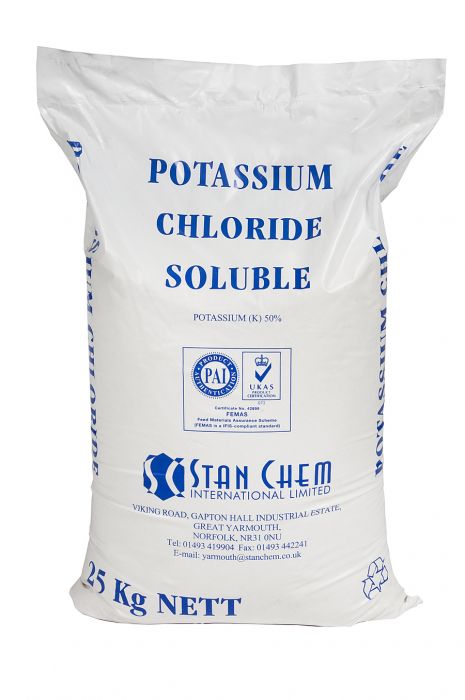 Potassium Chloride - 25kg bag - Peacock Salt - Peacock Salt